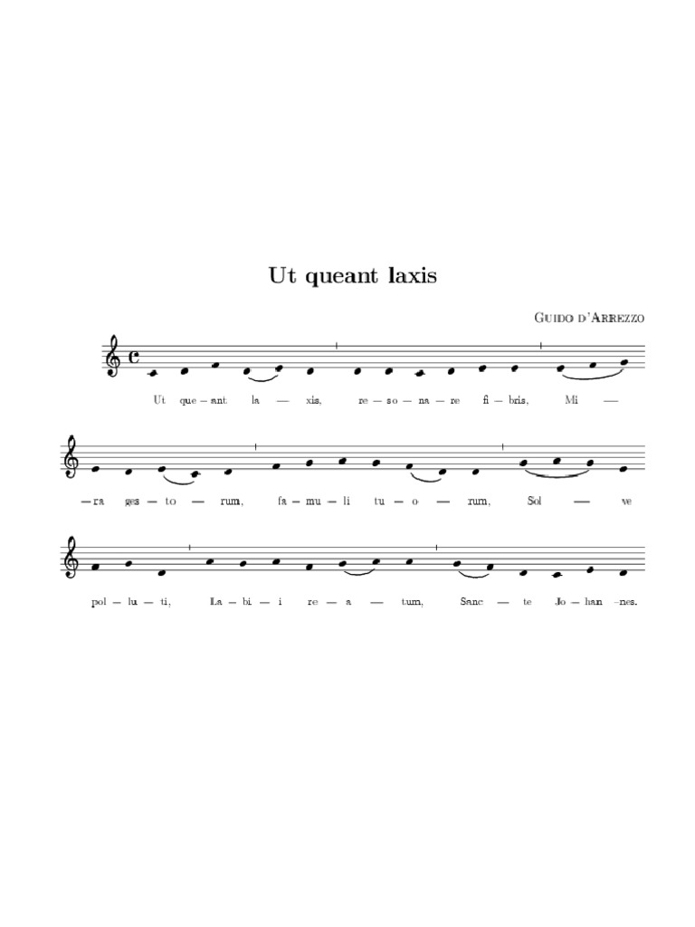 Ut Queant Laxis Himno San Juan Bautista | PDF