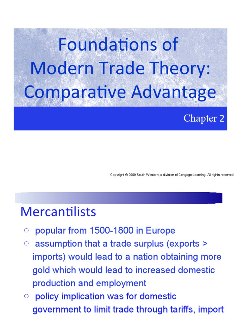 Foundations of Modern Trade Theory: Comparative Advantage | PDF ...
