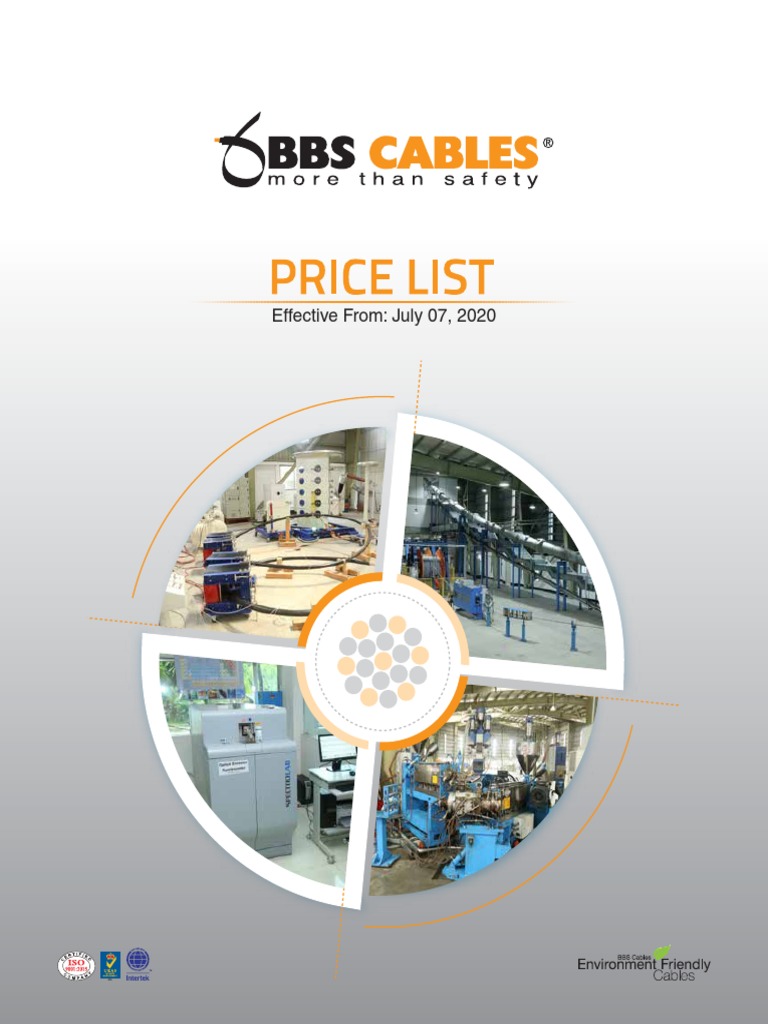 BBS Cables Price List July 2020 | PDF | Wire | Electrical Conductor