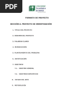 Formato Propuesta de Proyectos | PDF