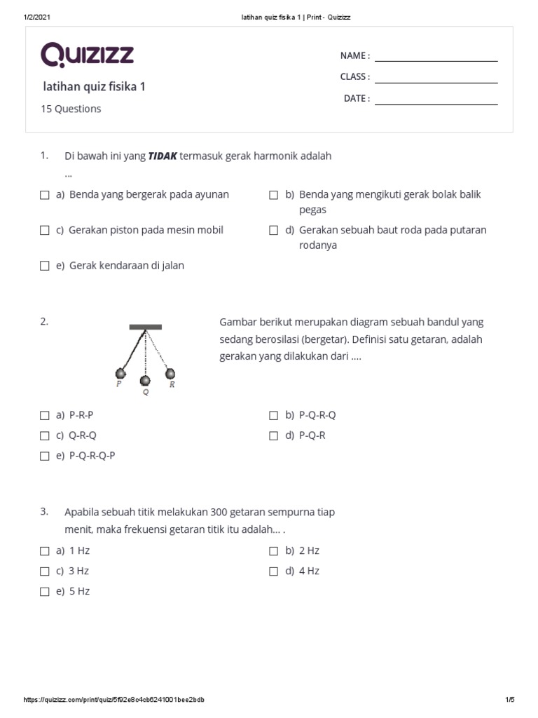 Soal Getaran Harmonik 3 | PDF