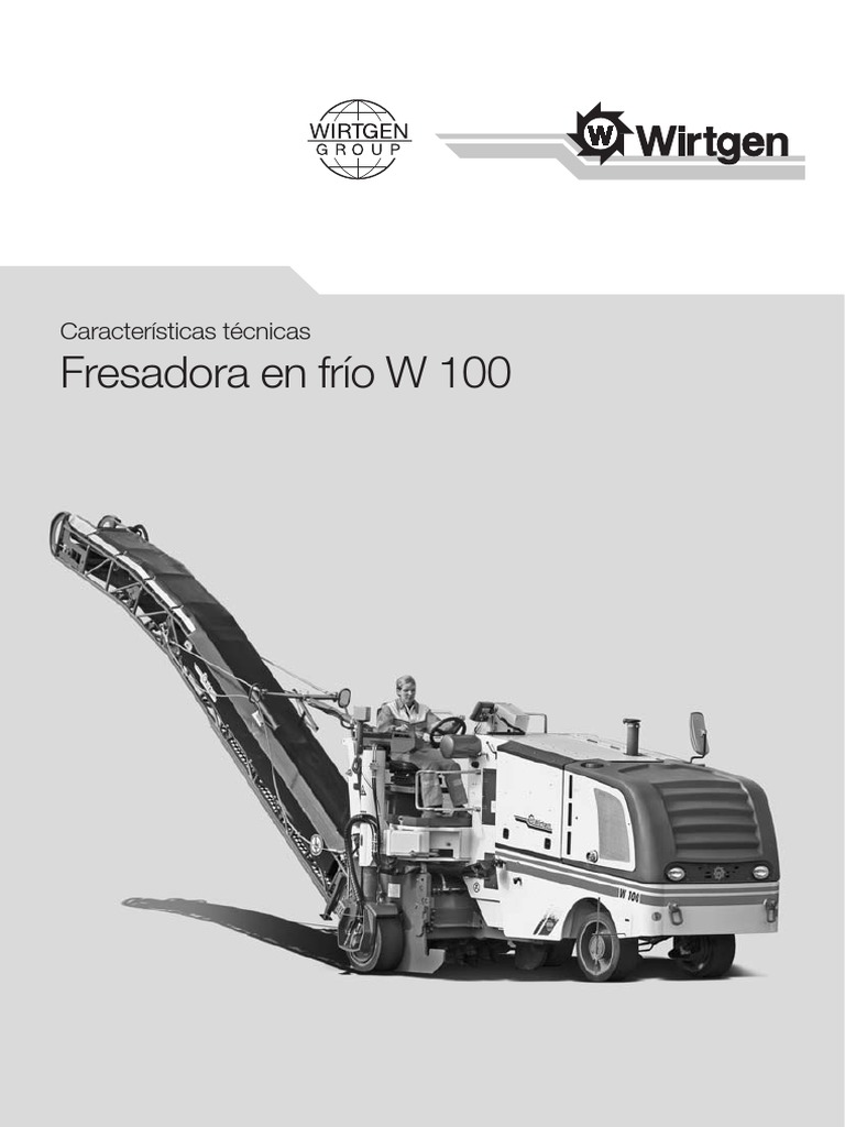 Fresadora Wirtgen W100 | PDF | Direccion | Engranaje