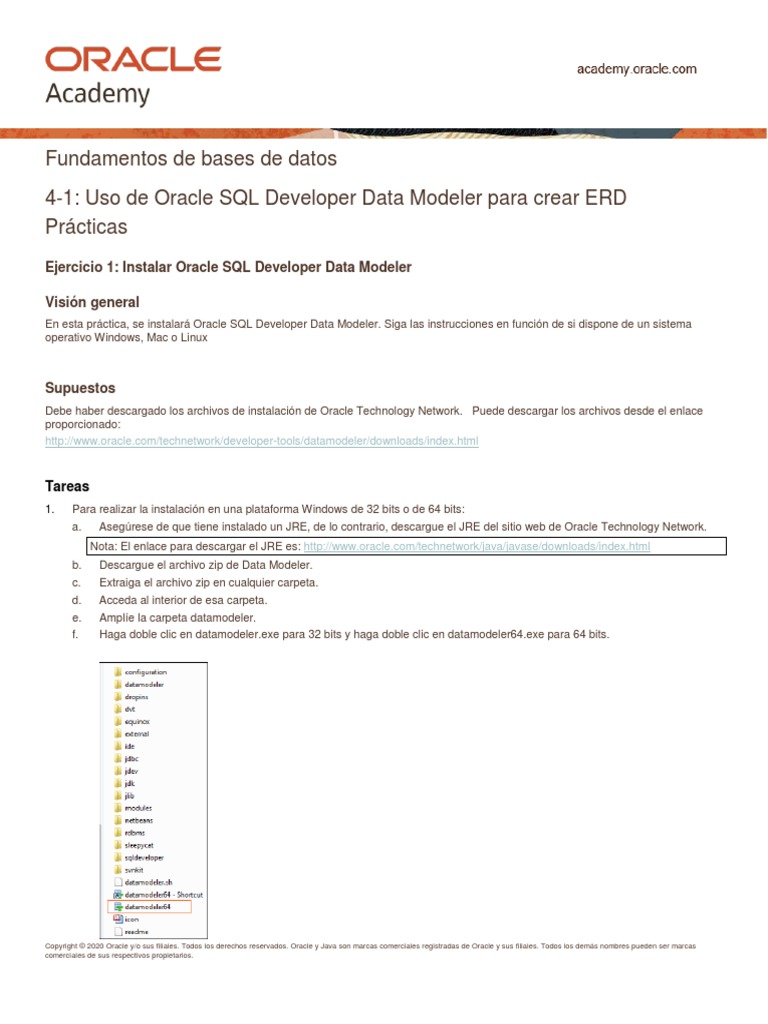 DFo 4 1 Practice Esp | PDF | Oracle Corporation | Computación de 64 bits