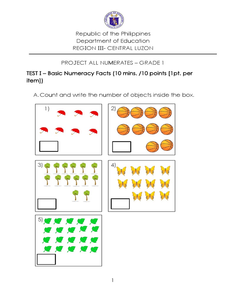 Grade 1 English | PDF | Cognition