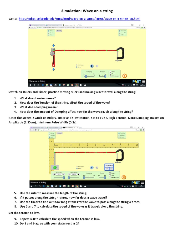 PhET Waves On A String | PDF | Science & Mathematics