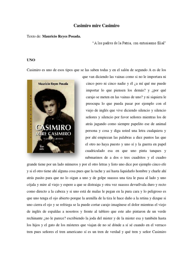Casimiro Mire Casimiro-Mauricio Reyes Posada | PDF | Naturaleza