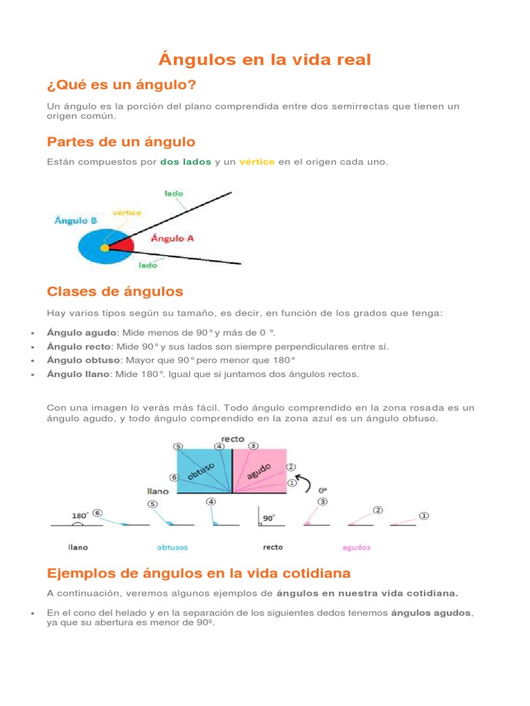 Ángulos en La Vida Real | PDF