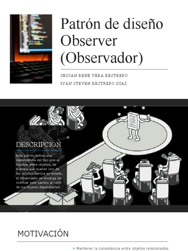 Patrón de Diseño Observer (Observador) (1) (Autoguardado) | PDF ...