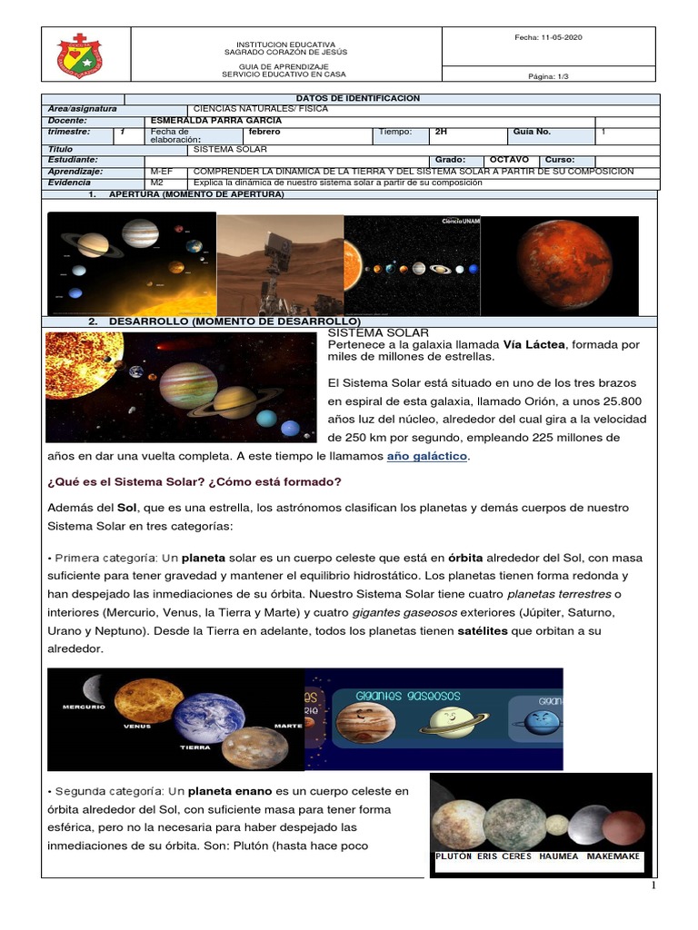 Guía Para Profesores Sobre La Escala Del Sistema Solar Teachervision