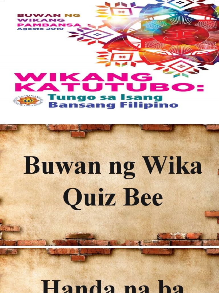 Filipino Quiz Bee Final | PDF