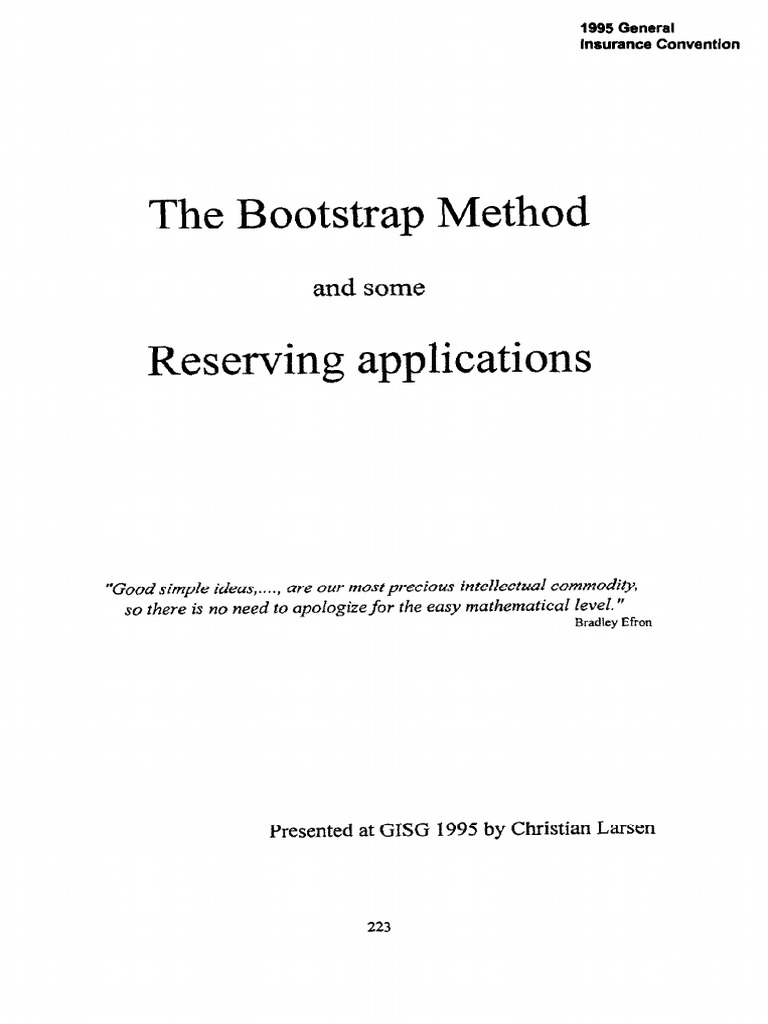 Bootstrap Pdf Bootstrapping Statistics Statistical Analysis
