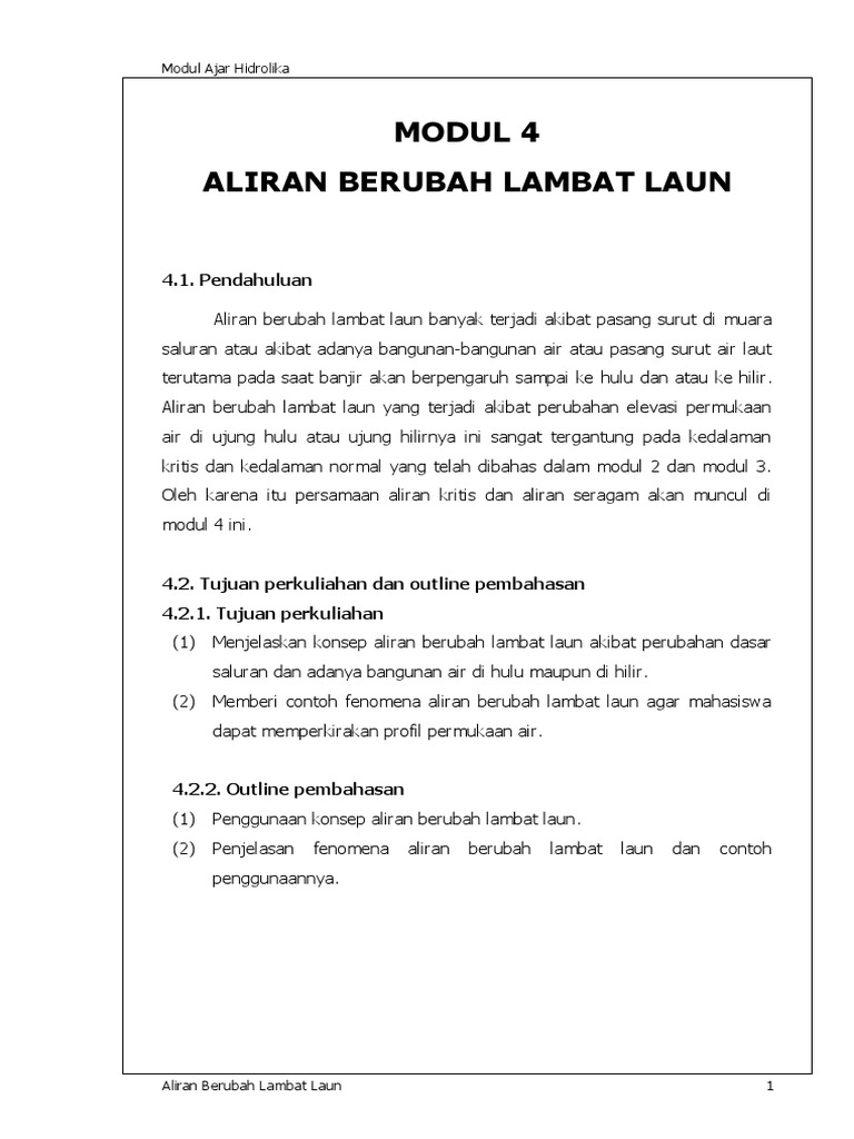 M4. Aliran Berubah Lambat Laun | PDF