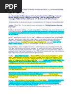 Ra No. 11210 | PDF | Parental Leave | Childbirth