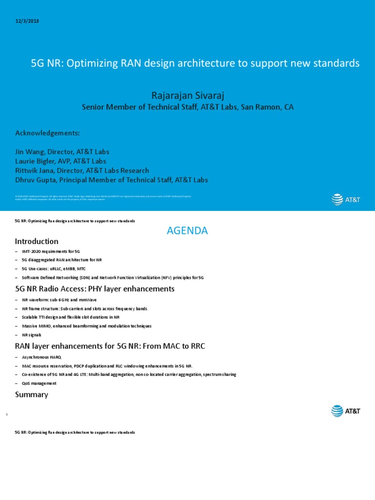 5G NR - Optimizing RAN Design Architecture To Support New Standards ...