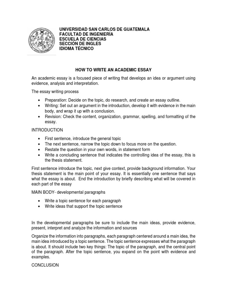 TE3 - How To Write An Essay - 2021 | PDF