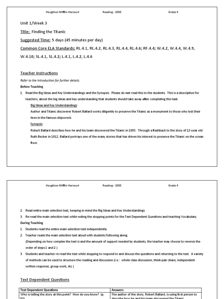 Discovering the Titanic's Legacy | PDF | Word | Linguistics
