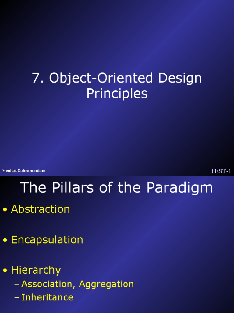 Object Oriented Design Principles Test 1 Pdf Inheritance Object Oriented Programming