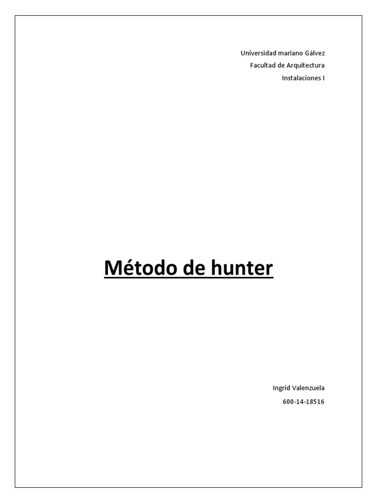 Metodo de Hunter | PDF | Tubería (transporte de fluidos) | Baño