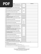 5S Audit Checksheet