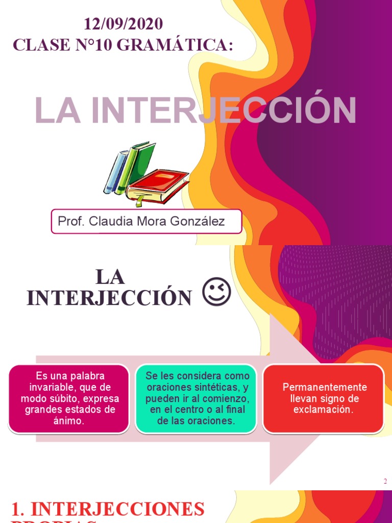 Clase N°10 Gramática La Interjección | PDF