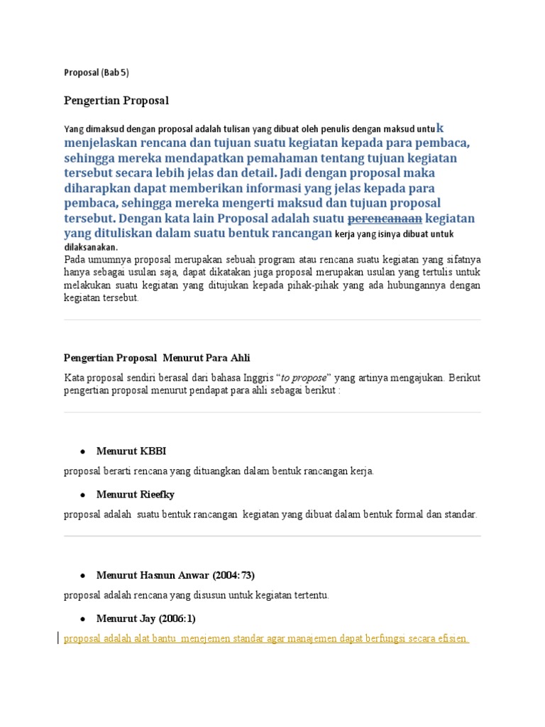 Materi Bindo Xi Proposal | PDF