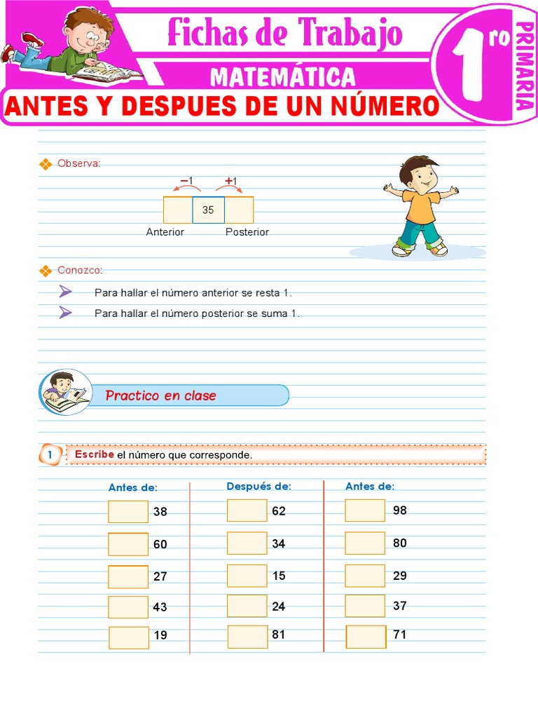 Antes-y-despues-de-un-número-para-Primer-Grado-de-Primaria 20 | PDF