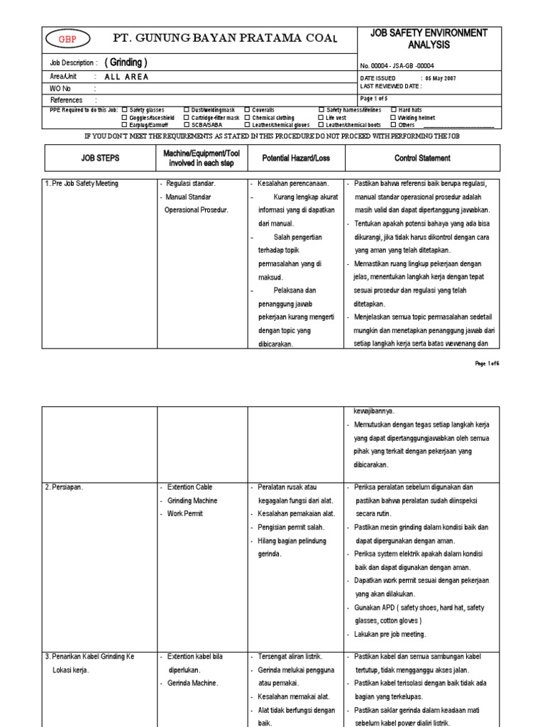 JSA All Grinding | PDF