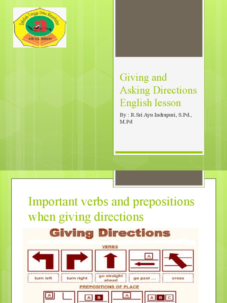 Asking and Giving Directions in English | PDF | Road Transport | Transport