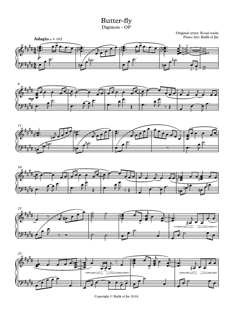 Butter-Fly - Partition Complète | PDF