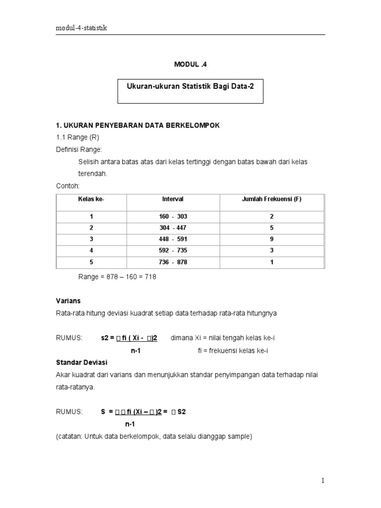 Definisi dan Rumus Quintile dalam Statistik | PDF