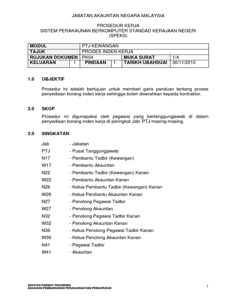 PK04 Pind-Pesanan Tempatan Dengan Inden Kerja | PDF