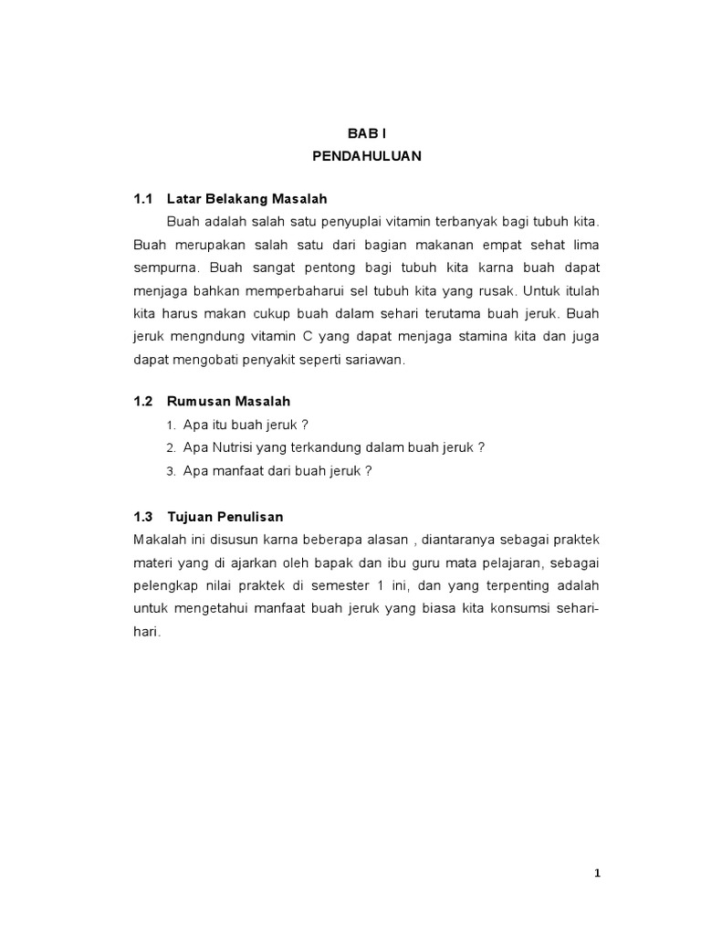 (Ok) Proposal Manfaat Buah Jeruk | PDF | Gaya Hidup