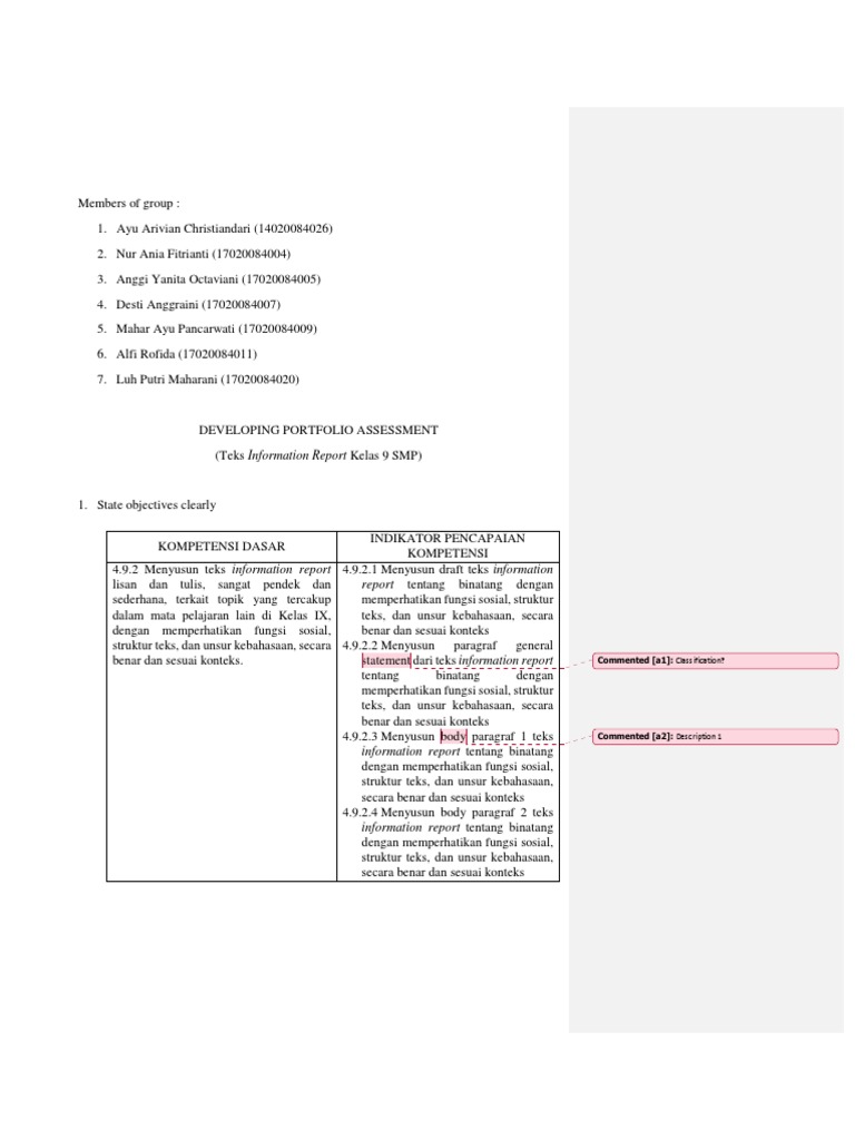 Developing Portfolio Ass | PDF
