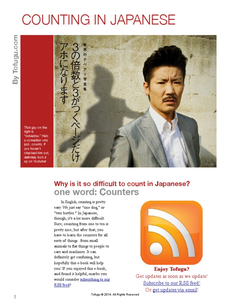 Counting in Japanese: One Word: Counters | PDF
