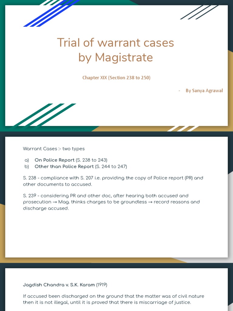 Legal Procedures for Warrant Cases | PDF | Witness | Prosecutor