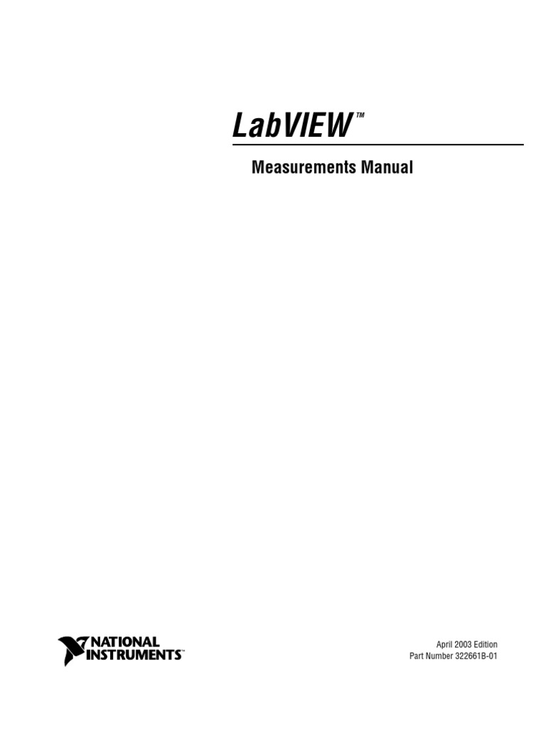 LabVIEW Measurements Manual | PDF | Data Acquisition | Instrumentation