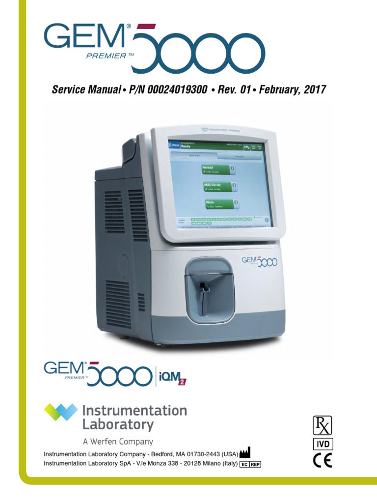 Manual Servicio GEM5000 | PDF | Hemoglobin | Fuse (Electrical)