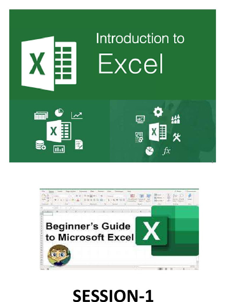 Excel Session 1 | Download Free PDF | Microsoft Excel | Graphical User Interfaces