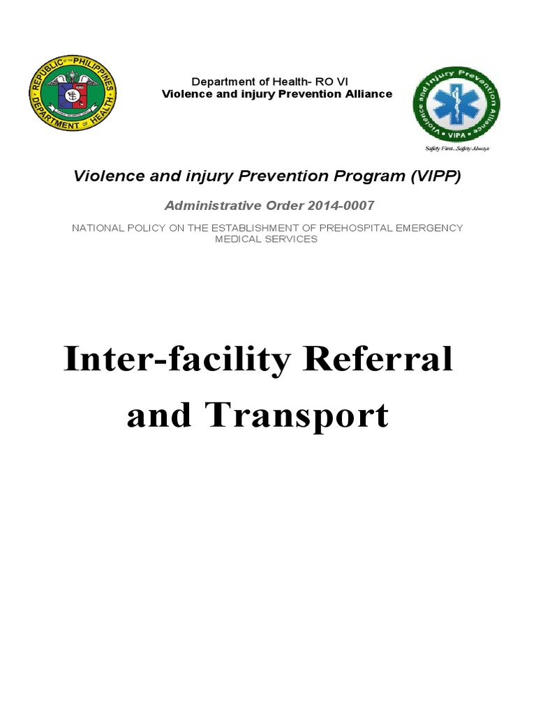 Interfacility Referral Protocol Revised May 2017 | PDF | Emergency ...