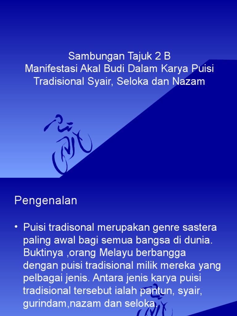 Tajuk 2b Konsep Masyarakat Dalam Syair, Nazam Dan Seloka | PDF