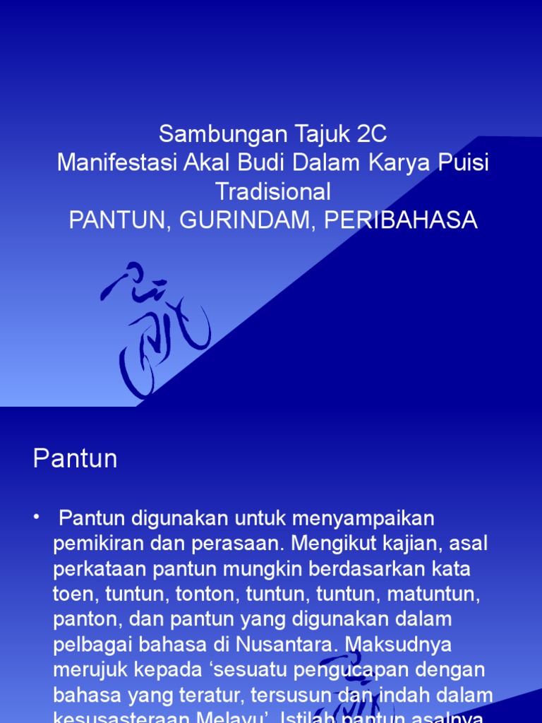 Tajuk 2c Konsep Masyarakat Dalam Pantun, Gurindam Dan Peribahasa | PDF