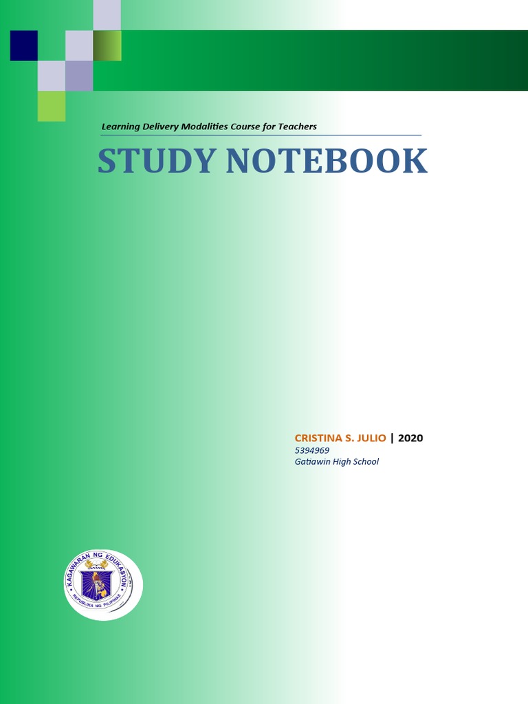 Study-Notebook-MODULE 2 CRISTINA | PDF | Curriculum | Learning