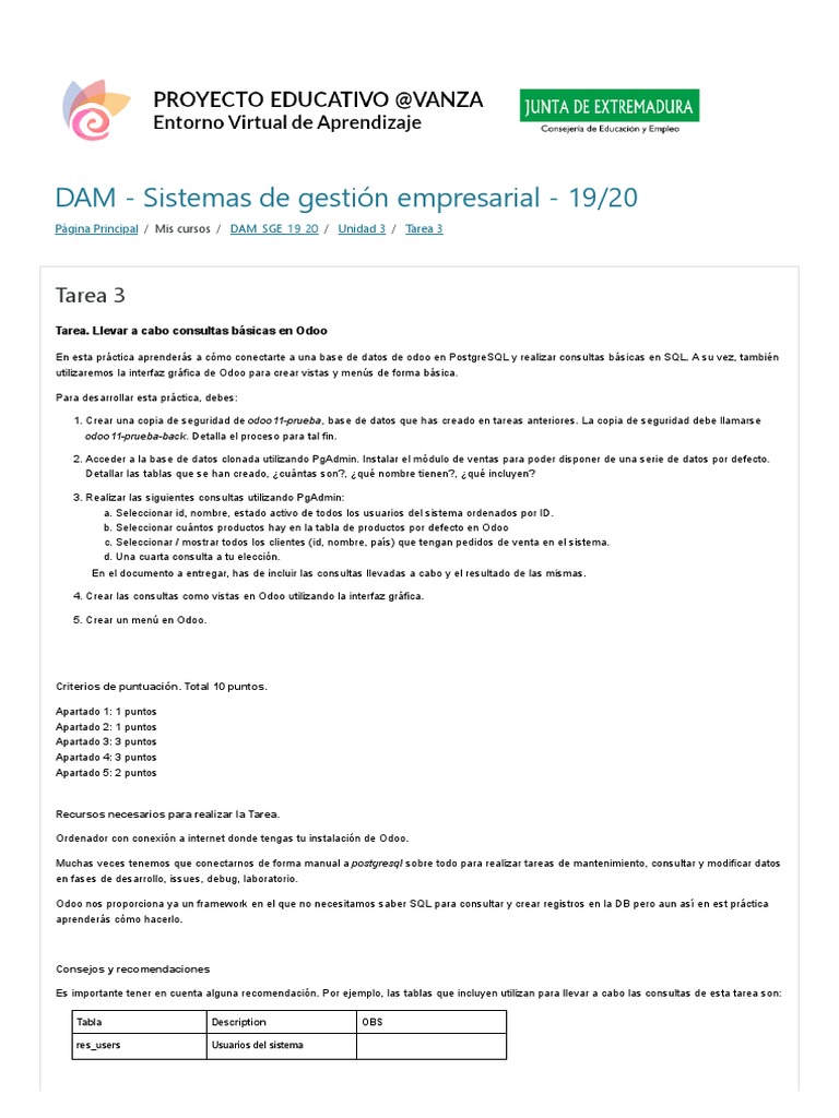 Consultas Básicas en Odoo y PostgreSQL | PDF | Postgre Sql | SQL