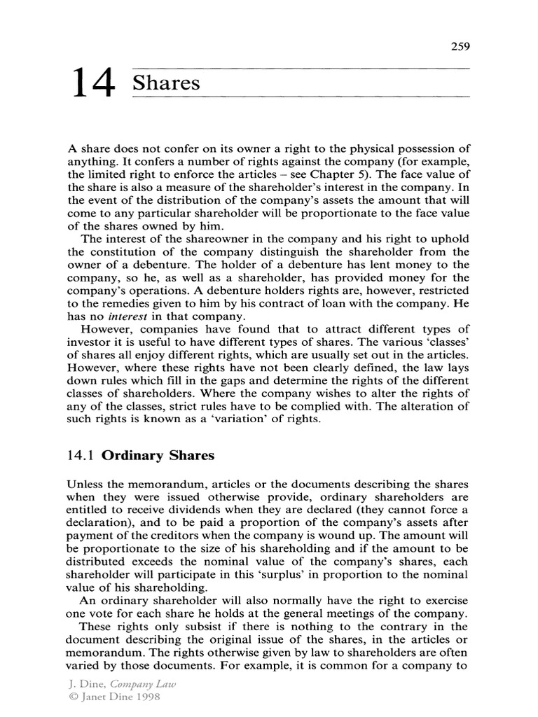 Ordinary vs Preference Shares Explained | PDF | Dividend | Preferred Stock