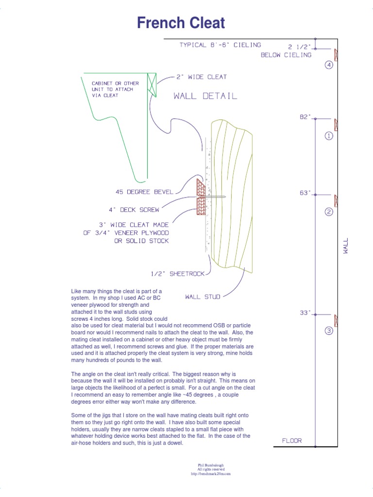 DIY French Cleat Guide | PDF | Home & Garden | Technology & Engineering