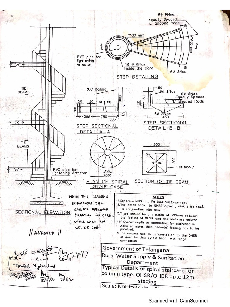 RCC Staircase Drawings | PDF