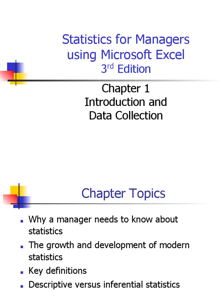 Statistics For Managers Using Microsoft Excel: 3 Edition | PDF | Survey ...