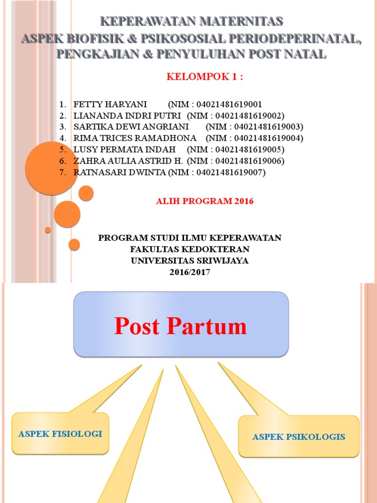 Aspek Biofisik Dan Psikososial Periode Post Partum | PDF