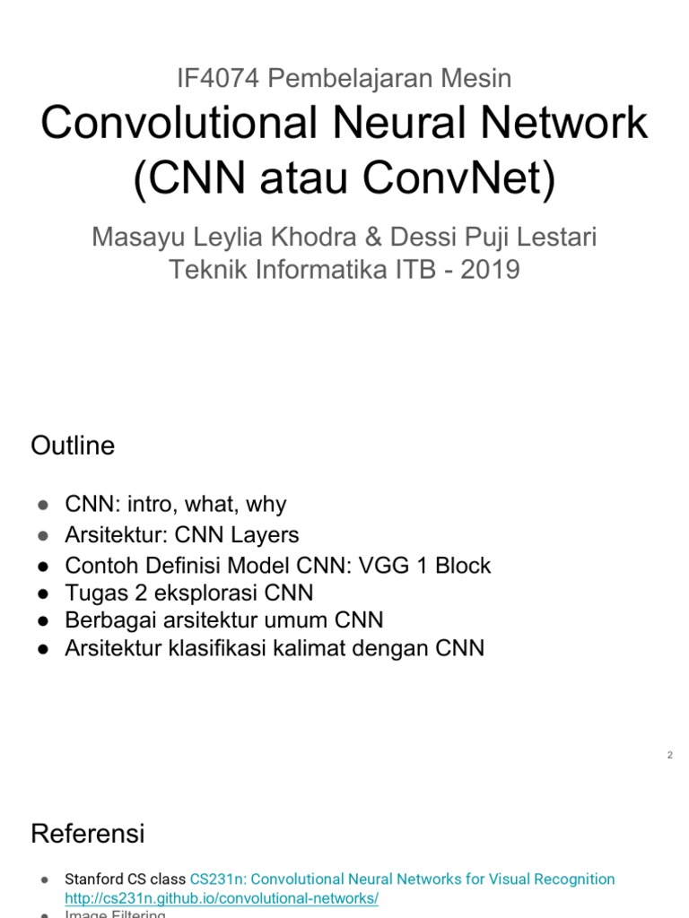 Minggu04 - Convolutional Neural Network (CNN) | PDF | Artificial Neural Network | Cybernetics