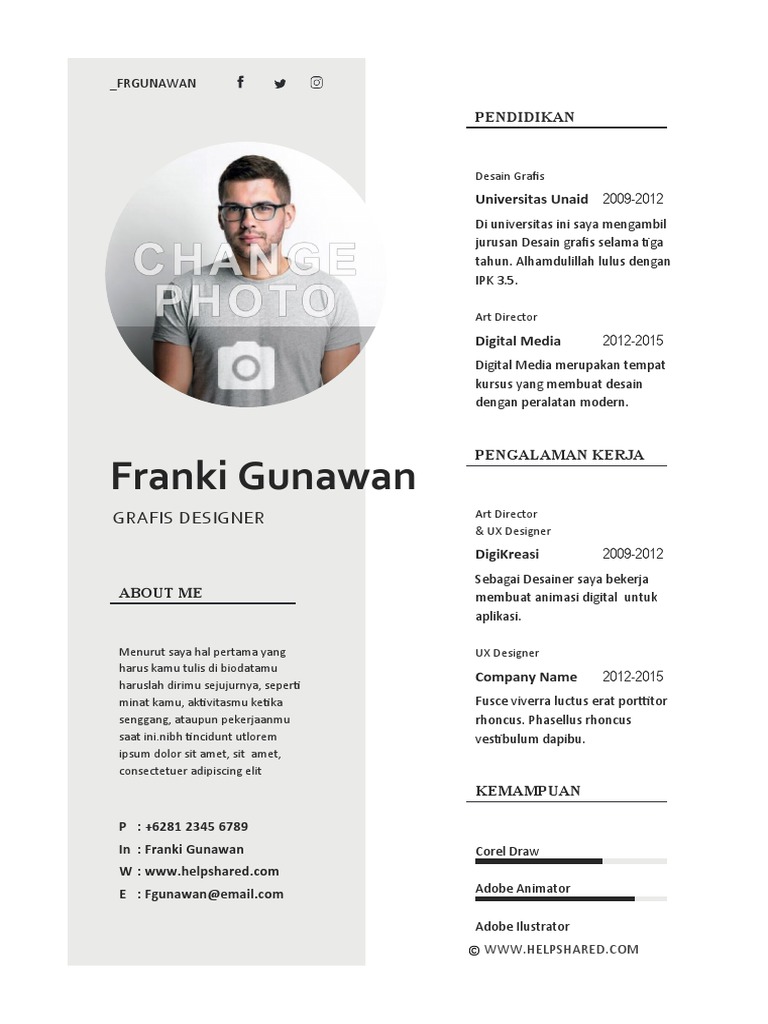 Contoh CV - 13 | PDF | Seni